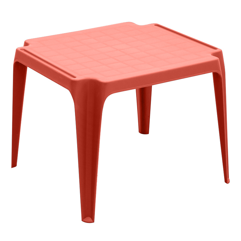 Bambini polypropylene stackable children's table in red color ...