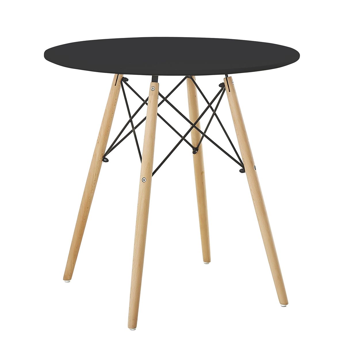 RAPTOR Table Black MDF / Wood Φ70x74cm cyprus