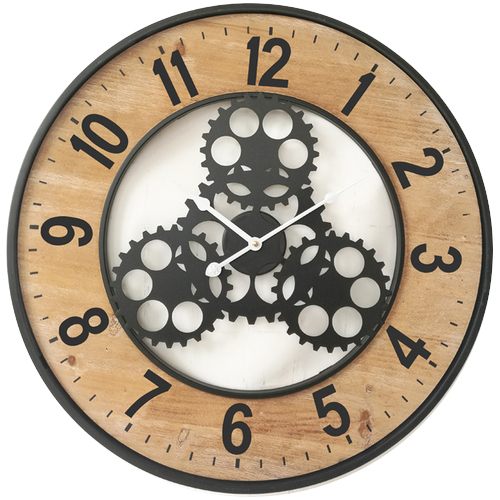 Wall Clock Wood / Metal Φ60x4cm cyprus