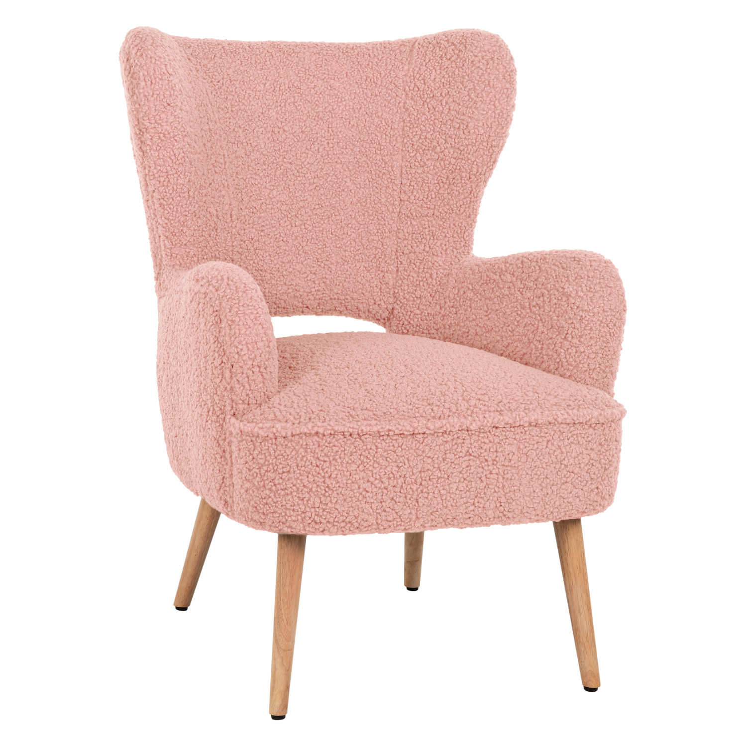 ARMCHAIR MYLIE HM8394.22 DUSTY PINK BOUCLE FABRIC 66X75X93Hcm. cyprus