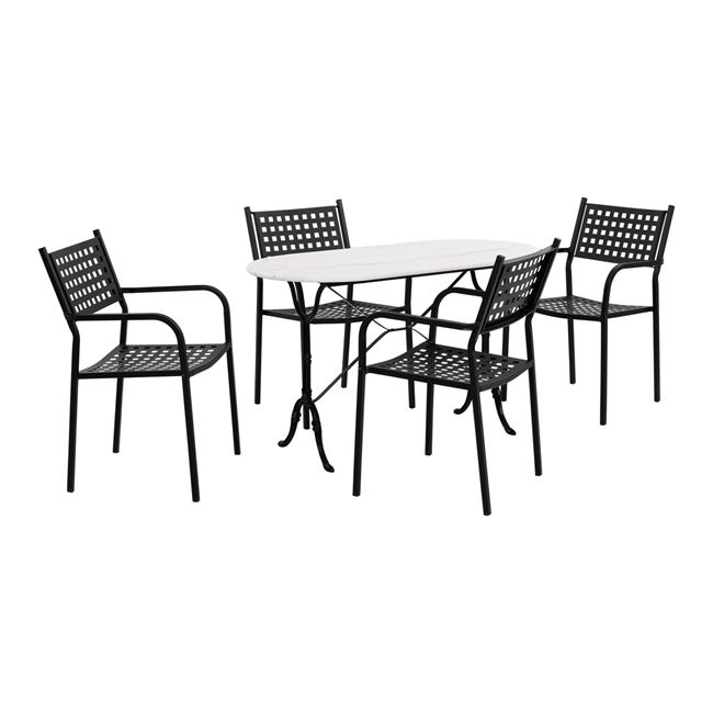 Set 5 pieces Outdoor Space HM10385 with marble table cyprus