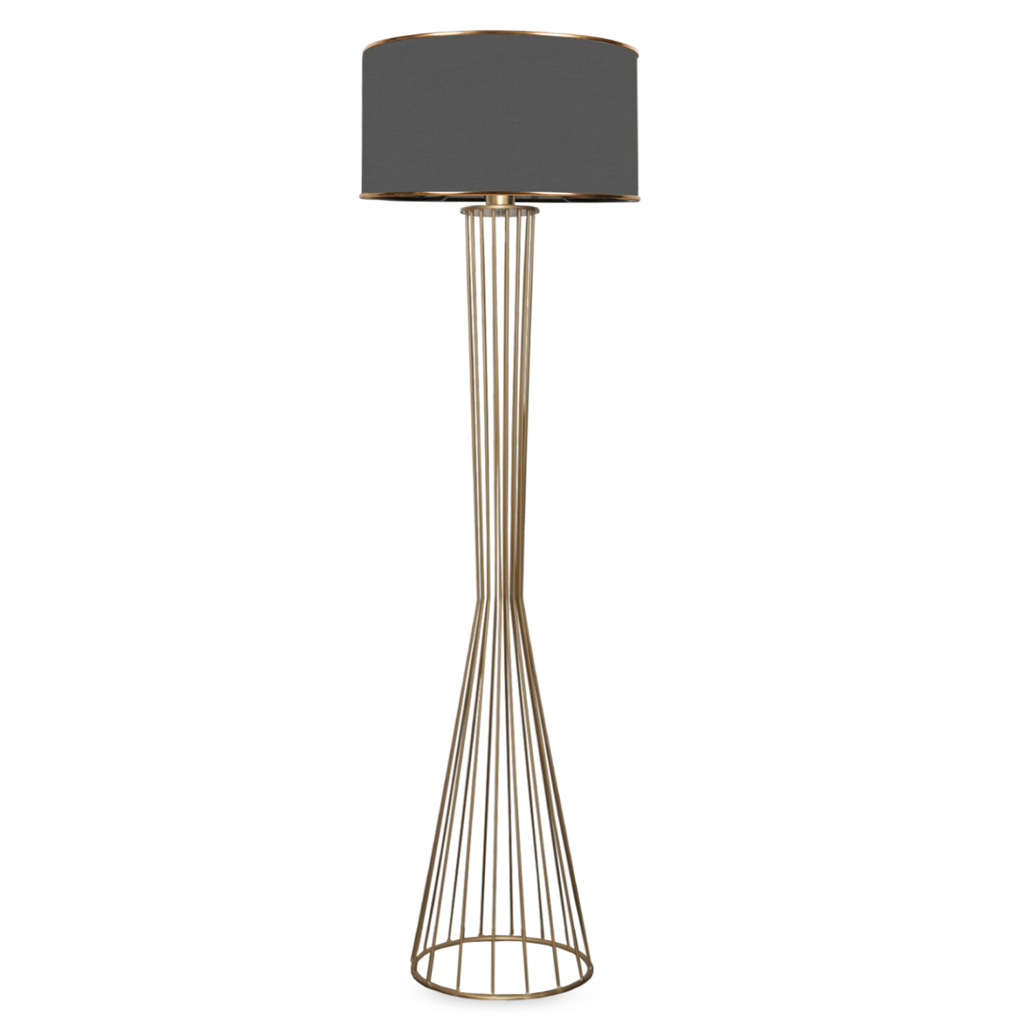 FLOOR STANDING LAMP HM7580.01 GOLDEN BEAM PILLAR, DARK GREY CAP cyprus