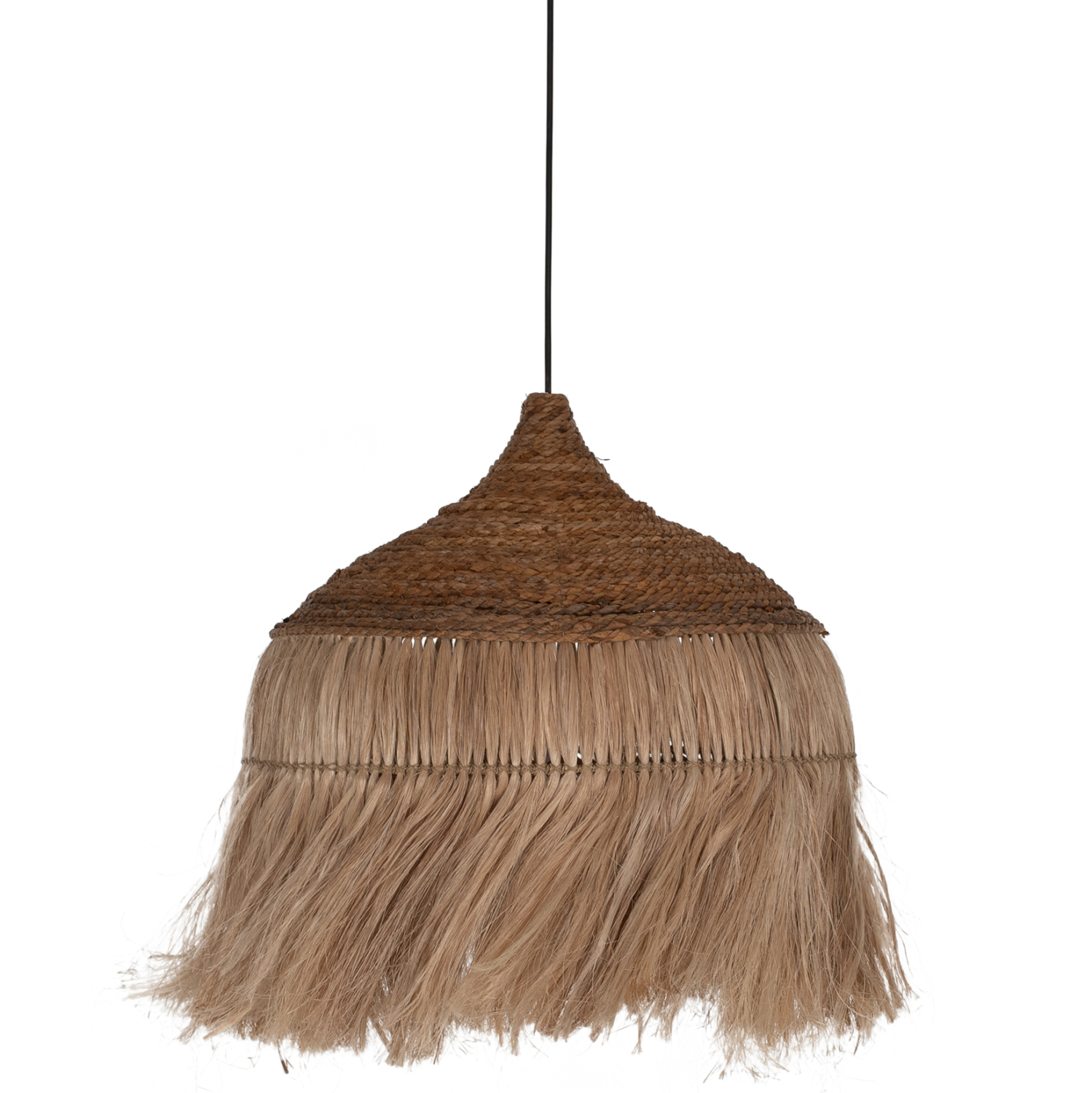 CEILING PENDANT WITH FRINGES ABACA FIBERS AND ROPE NATURAL COLOR ...