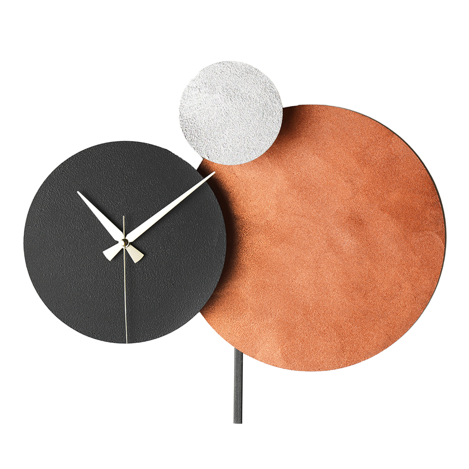 WALL CLOCK HM4329 METAL IN COPPER-WHITE-ANTHRACITE 46,5X41,5Hcm. cyprus