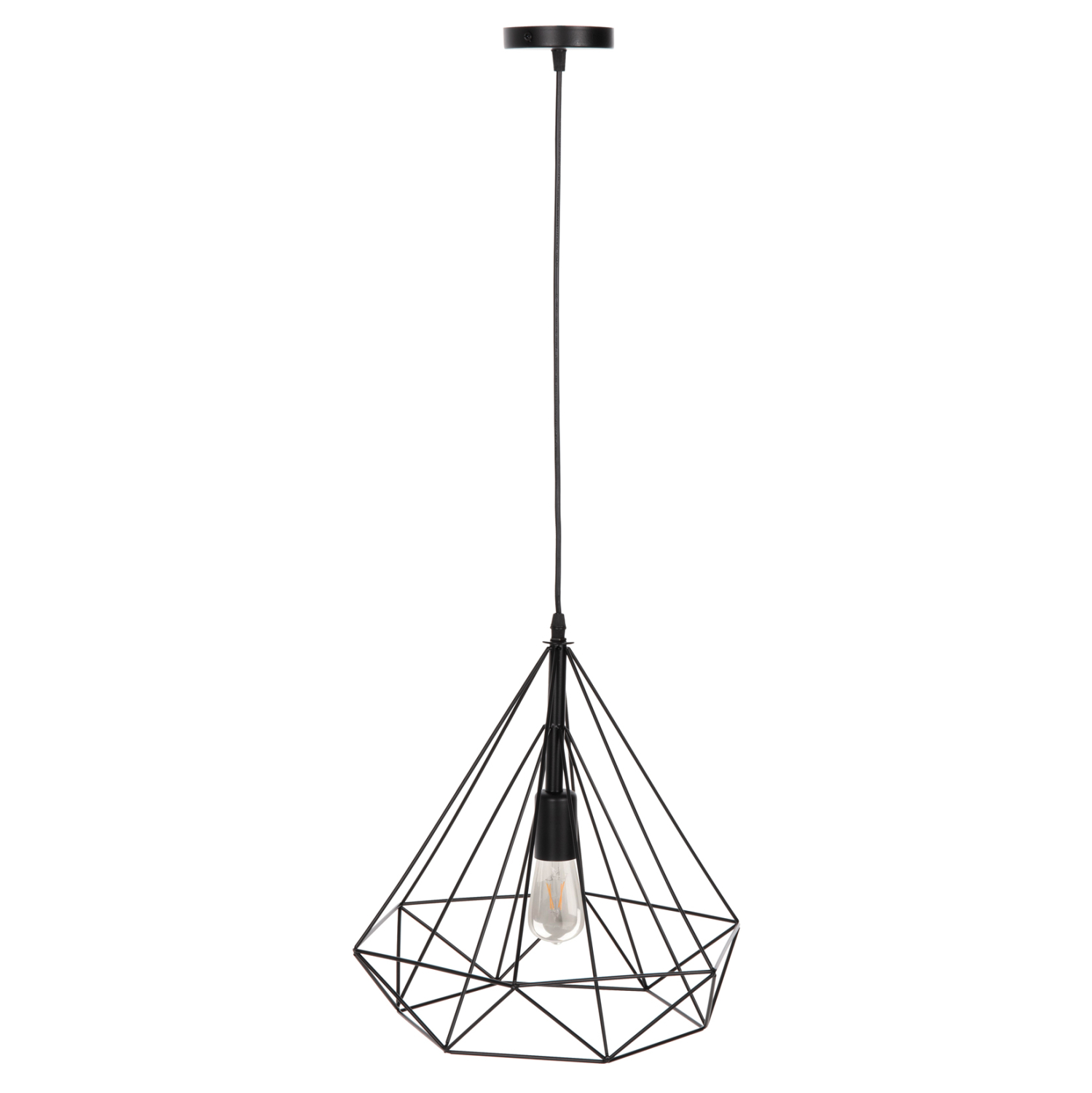 CEILING PENDANT LAMP HM4040 BLACK METAL CAP 25x22x123Hcm. cyprus