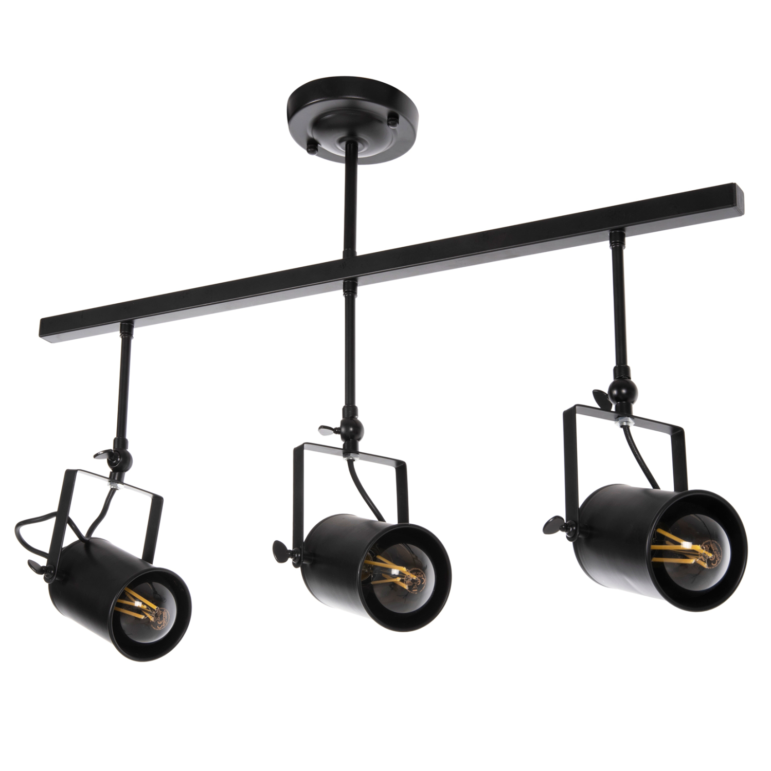 CEILING PENDANT 3-LIGHT FIXTURE HM4124 BLACK METAL SPOTLIGHTS 70 ...