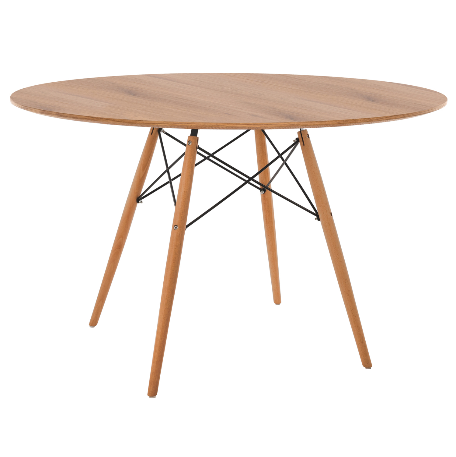 DINING TABLE ROUND MINIMAL HM8454.04 MDF IN NATURAL COLOR-BEECH WOOD ...