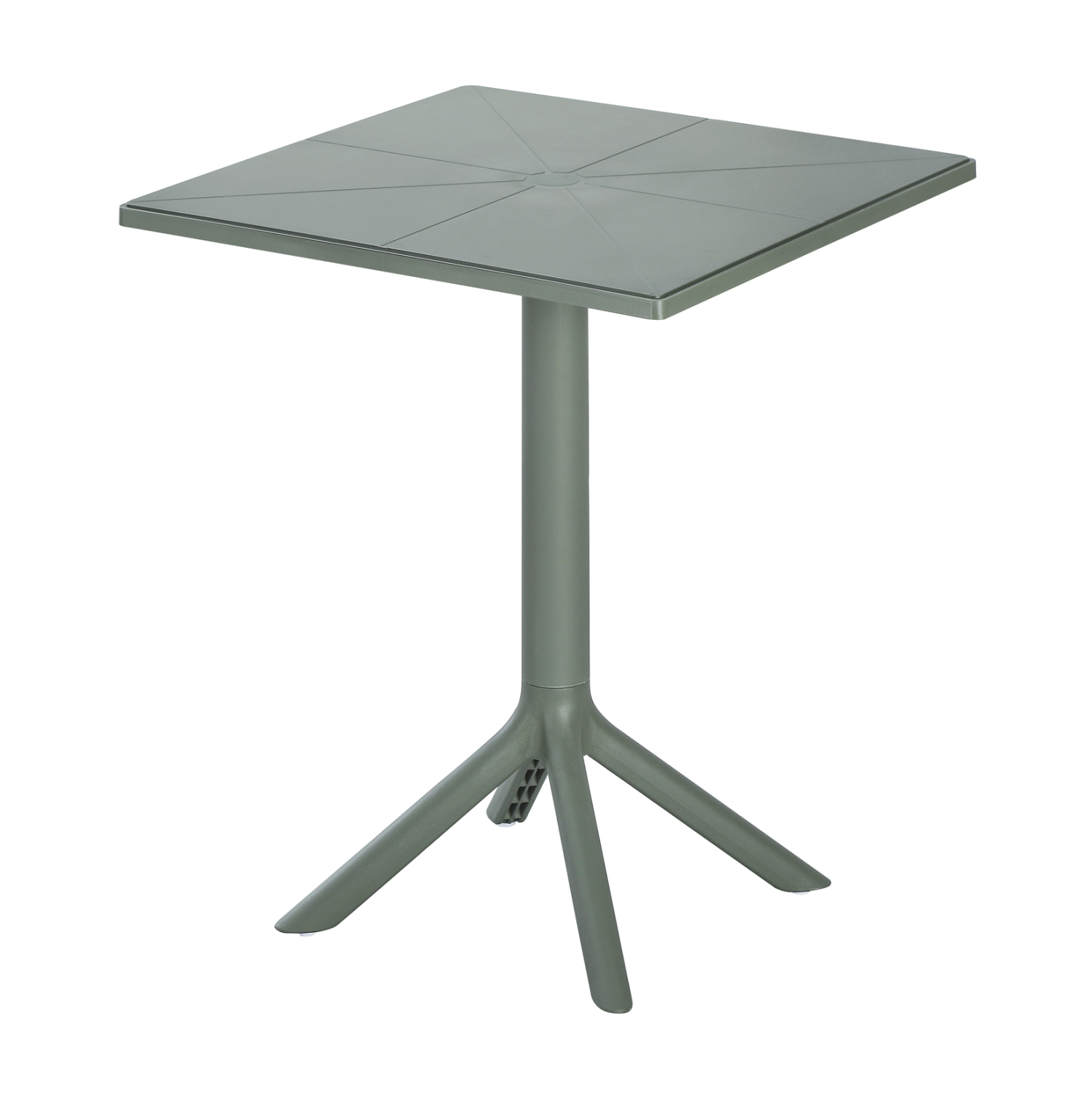 SQUARE POLYPROPYLENE TABLE TERRIN HM6125.15 DARK OLIVE 60,5x60,5x76 ...