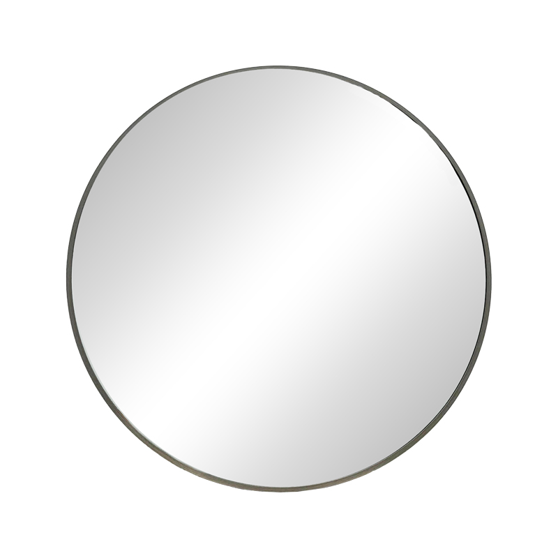 Mirror Nhaos Inart black aluminum D60x2.5cm κυπρος