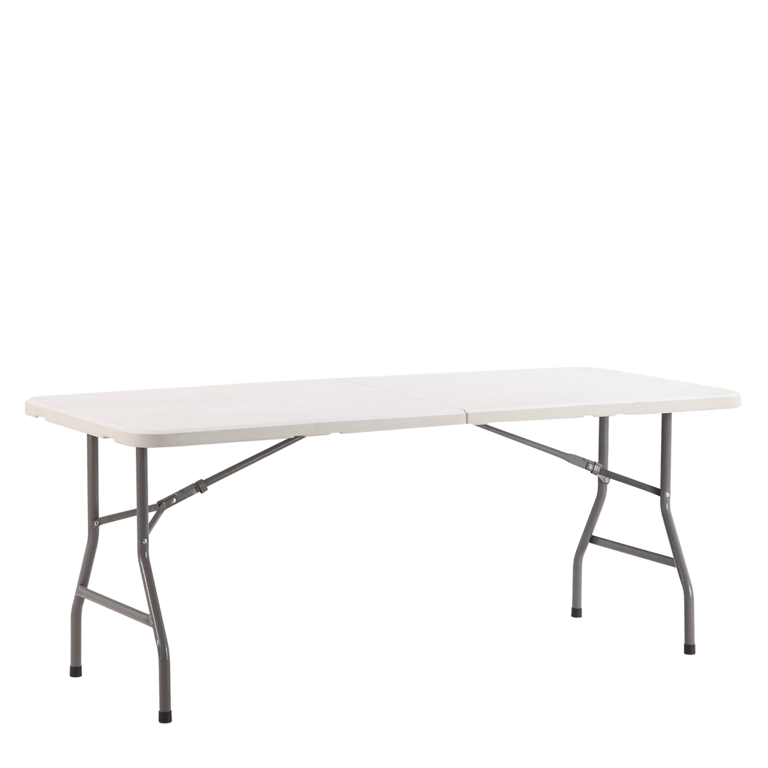 ArteLibre LIME Folding Catering Table (Suitcase) White/Gray HDPE/Metal ...