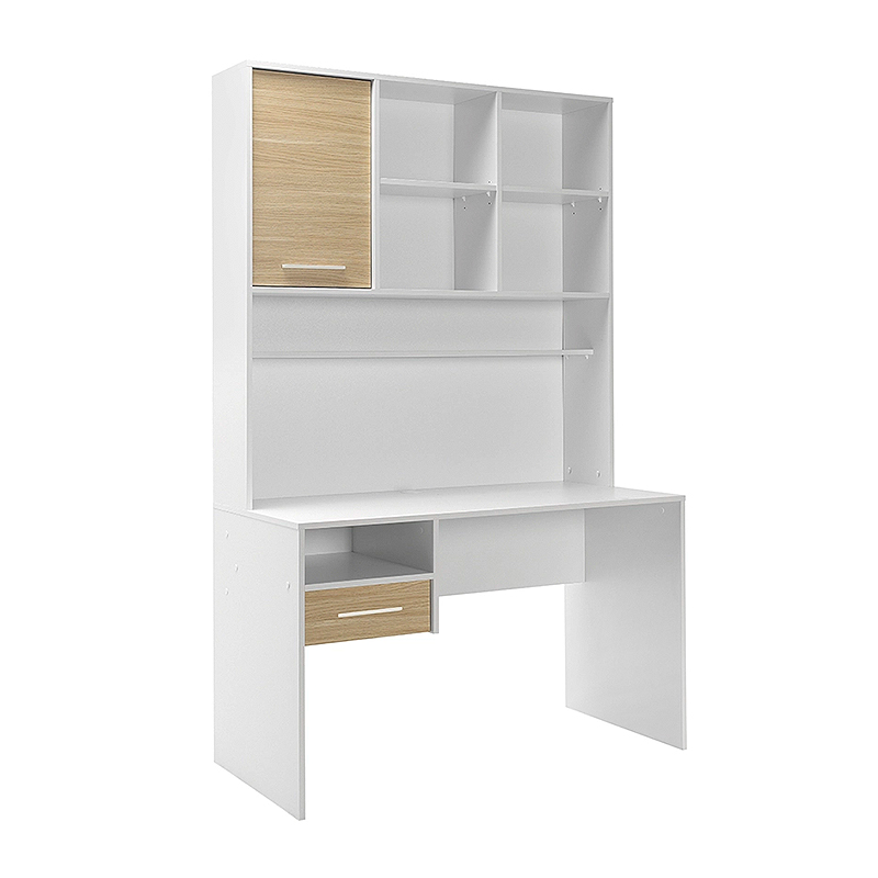 London Megapap melamine study desk in white - oak color 120x60x196cm ...