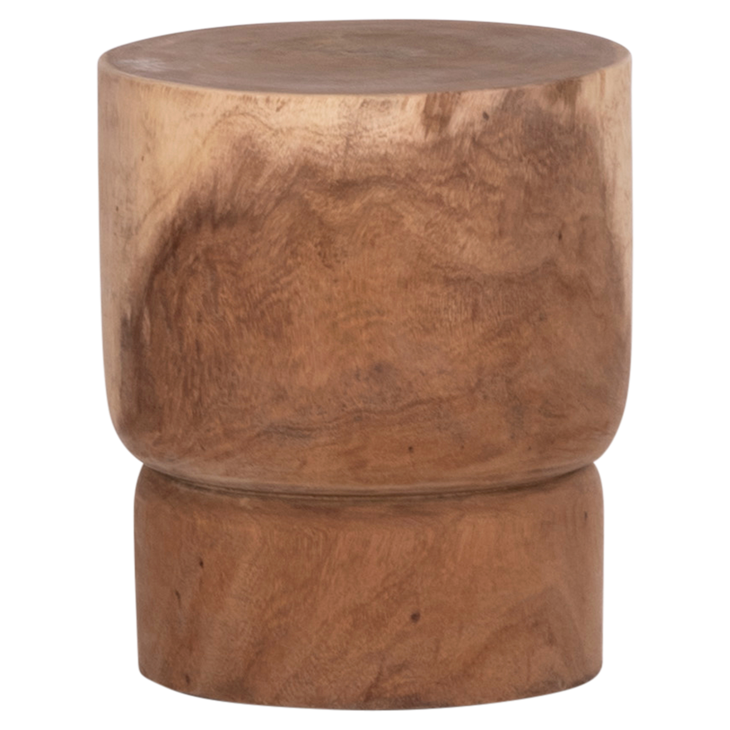 SIDE TABLE-STOOL CYLINDRICAL FEBRY HM9909 SOLID SUAR WOOD IN NATURAL ...
