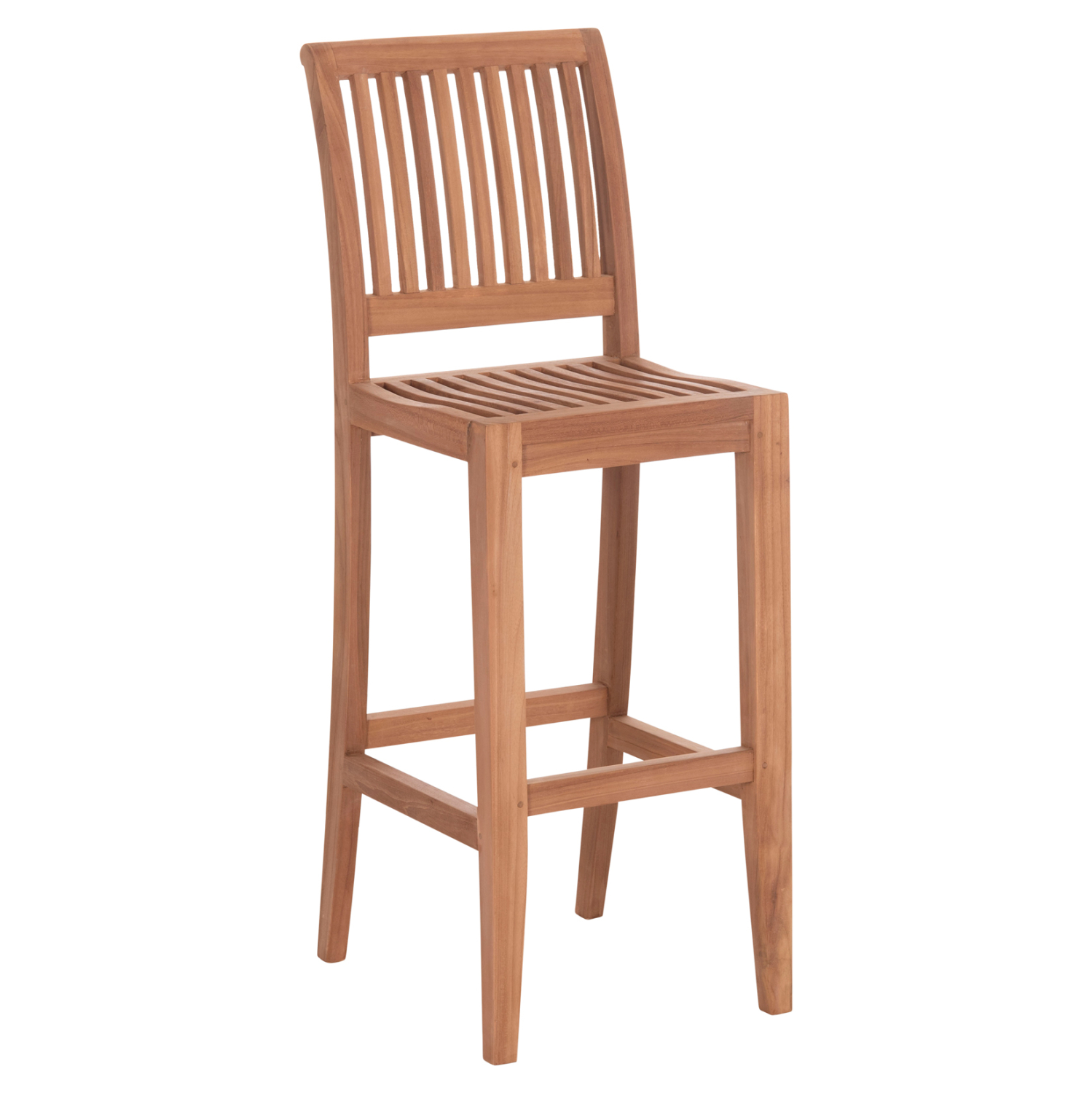 BAR STOOL WITH BACKREST PAIPER HM18110 TEAK WOOD IN NATURAL COLOR 40x49 ...