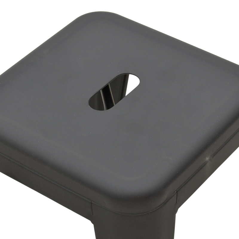 Stool Utopia pakoworld metal black matte 30x30x45cm cyprus