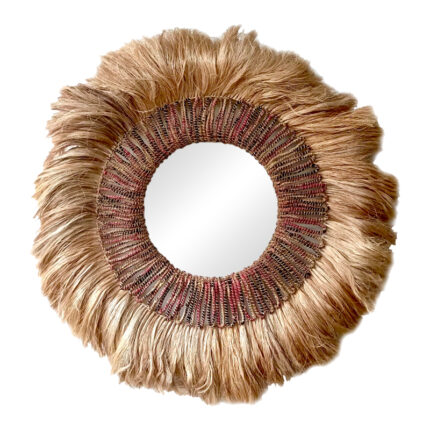 Jakrene Inart abaca mirror in natural color D110x10cm κυπρος
