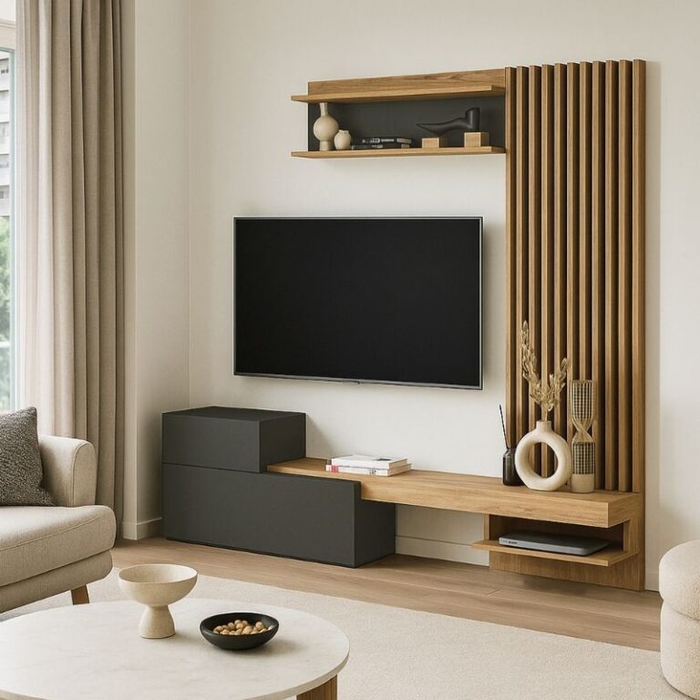 Dumont Megapap melamine tv unit in anthracite - sepet oak color 180x36 ...