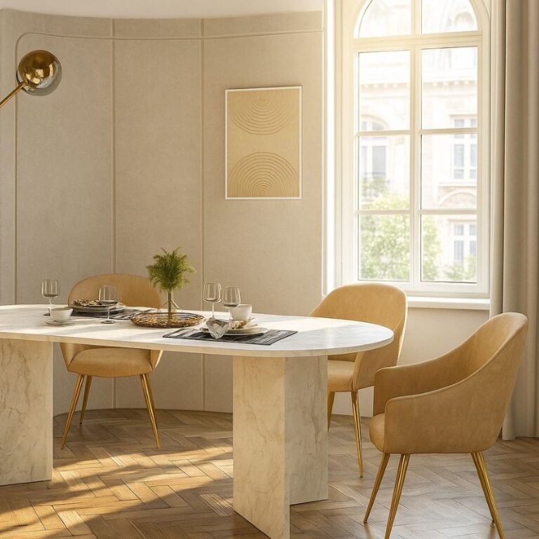 Cortado Megapap melamine dining table in white marble color 200x90x74cm ...