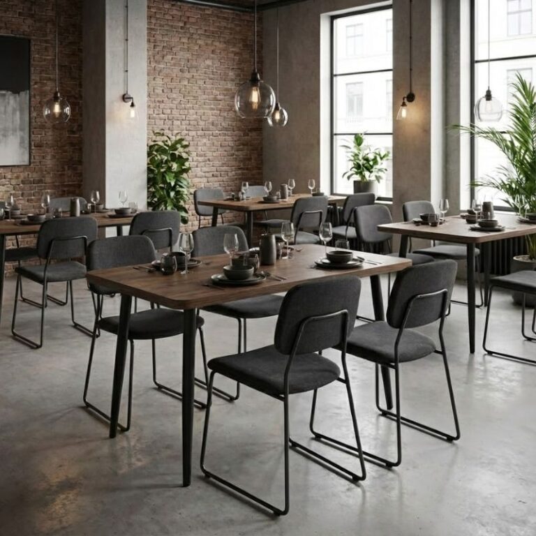 Levico Megapap Mdf/metallic table in smoked walnut color 130x75x75cm ...