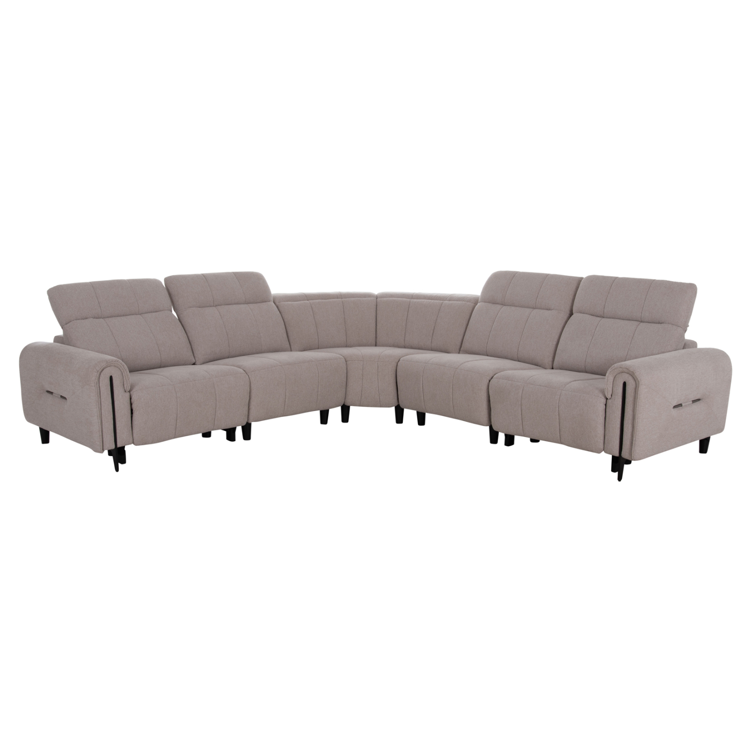 CORNER SOFA WITH 2 RECLINE SEATS ORACLE HM3290.02 BEIGE FABRIC ...