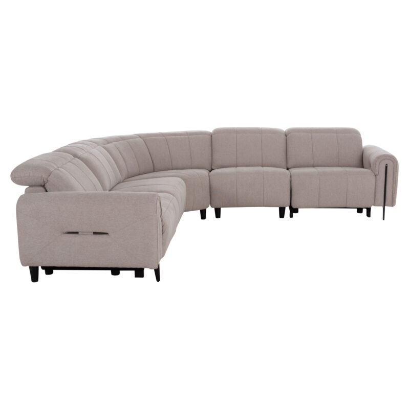 CORNER SOFA WITH 2 RECLINE SEATS ORACLE HM3290.02 BEIGE FABRIC ...