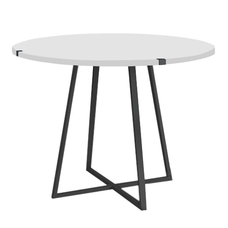 Dining room set 5pcs Rubes - Fina Megapap white color - anthracite ...